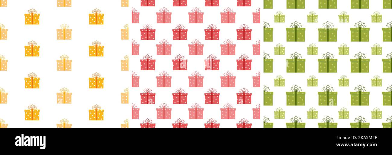 Set of Boxing Day Sale Seamless Pattern Design with Glove and Gift Box ...