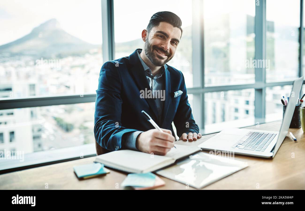 My to do list is not the boss of me. Portrait of a young businessman ...