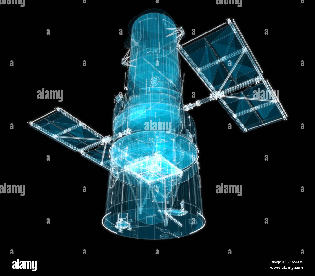 Hubble Space Telescope. 3D Illustration Stock Photo - Alamy