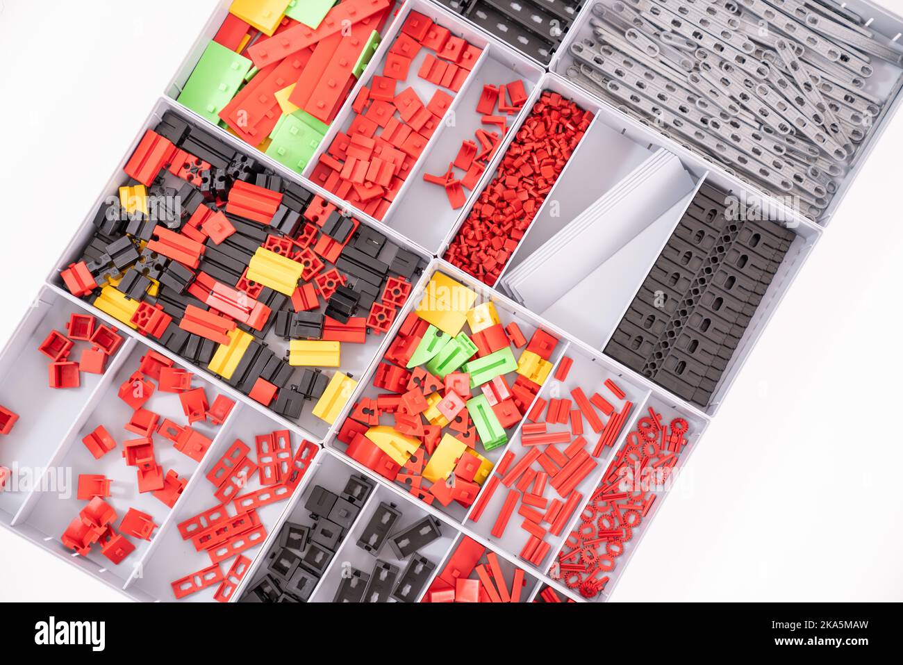 Set for assembling mechanical toys. Children's set of plastic parts for ...