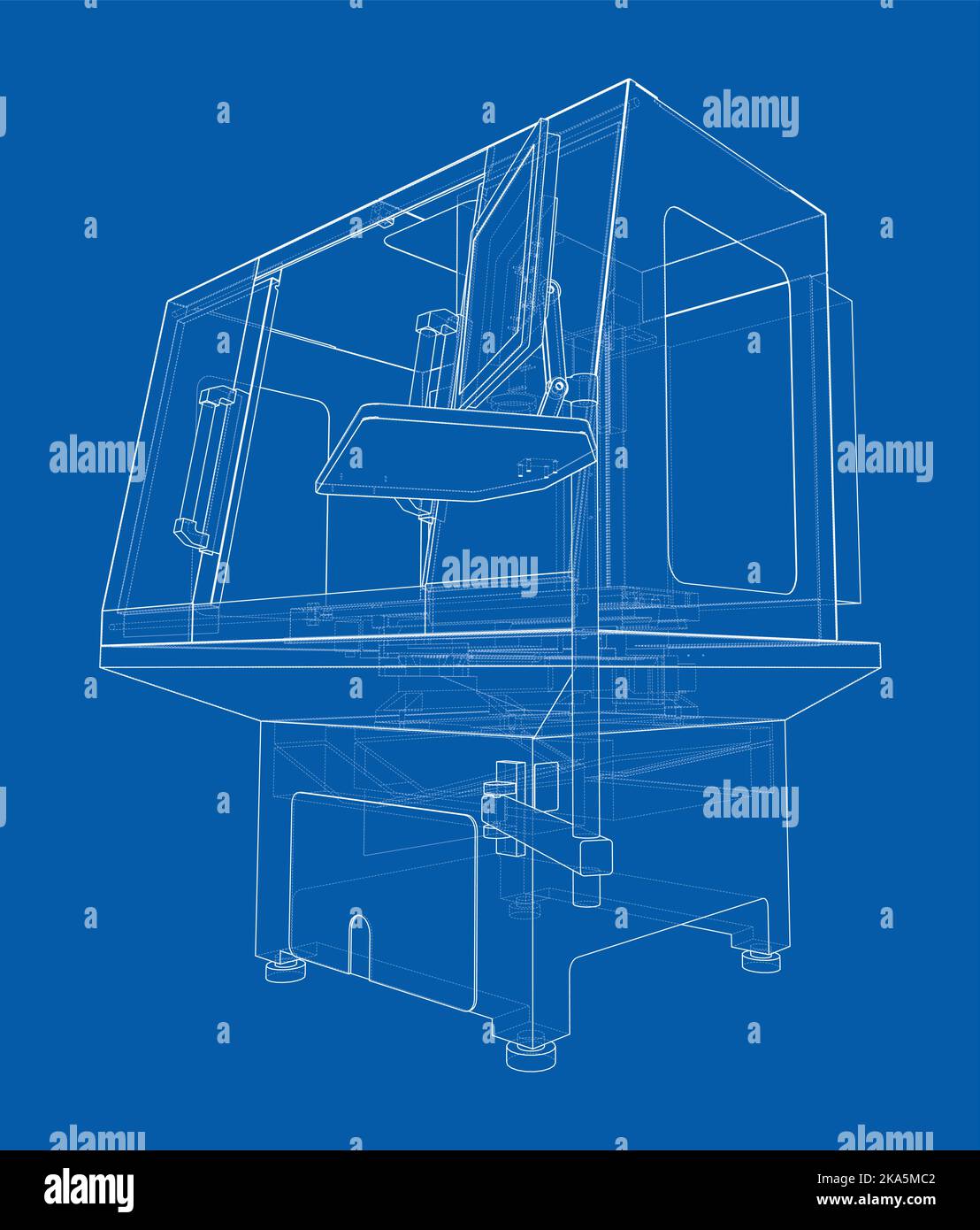 Metalworking CNC milling machine. Vector Stock Vector Image & Art - Alamy