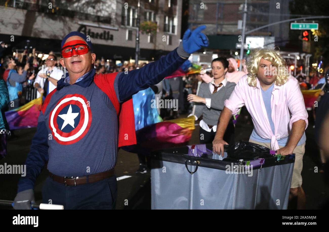 October 31, 2022, New York City, New York, USA: Parade goers attend New ...