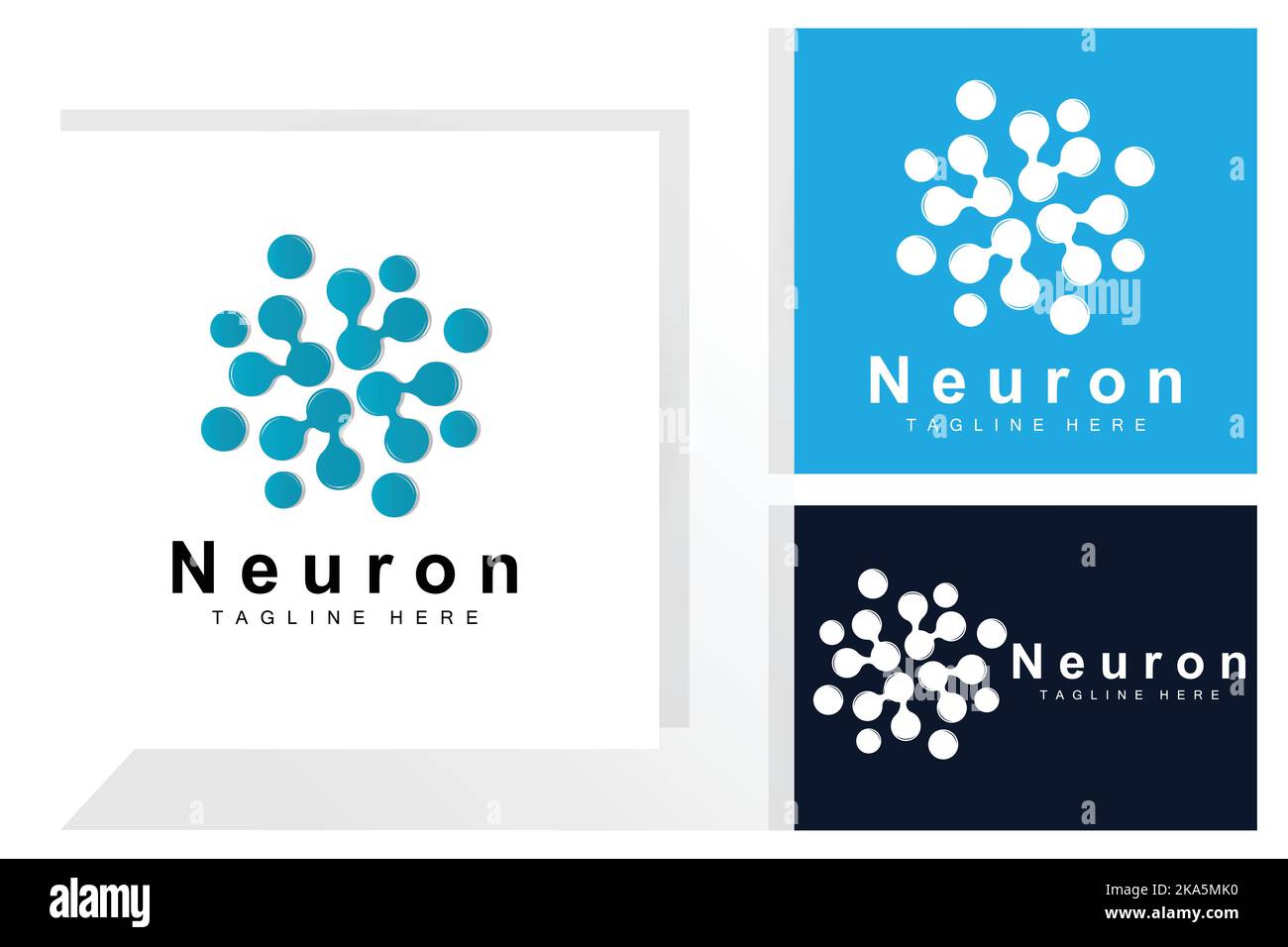 Neuron Logo Design Vector nerve cell illustration Molecular DNA health ...