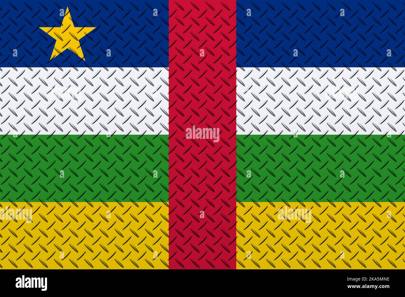 3D Flag of Central African Republic on a metal wall background Stock ...