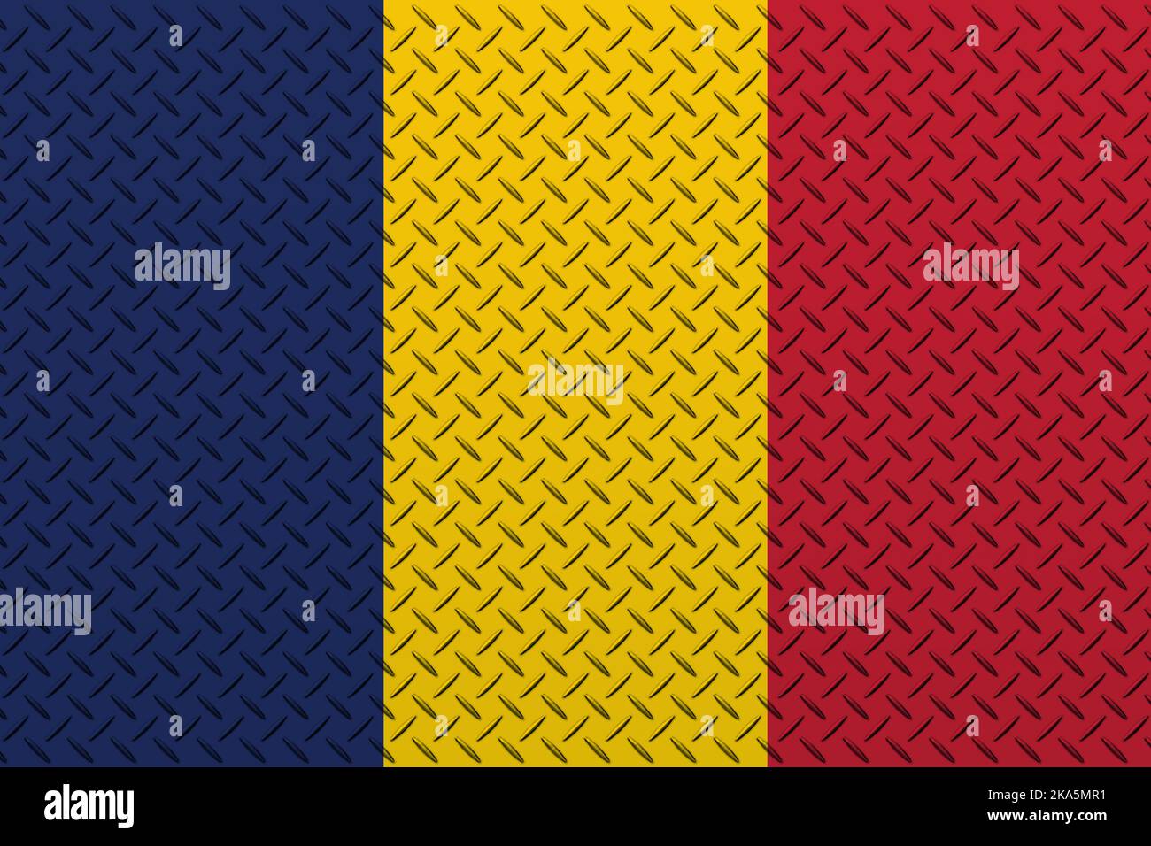 3D Flag of Chad on a metal wall background Stock Photo - Alamy