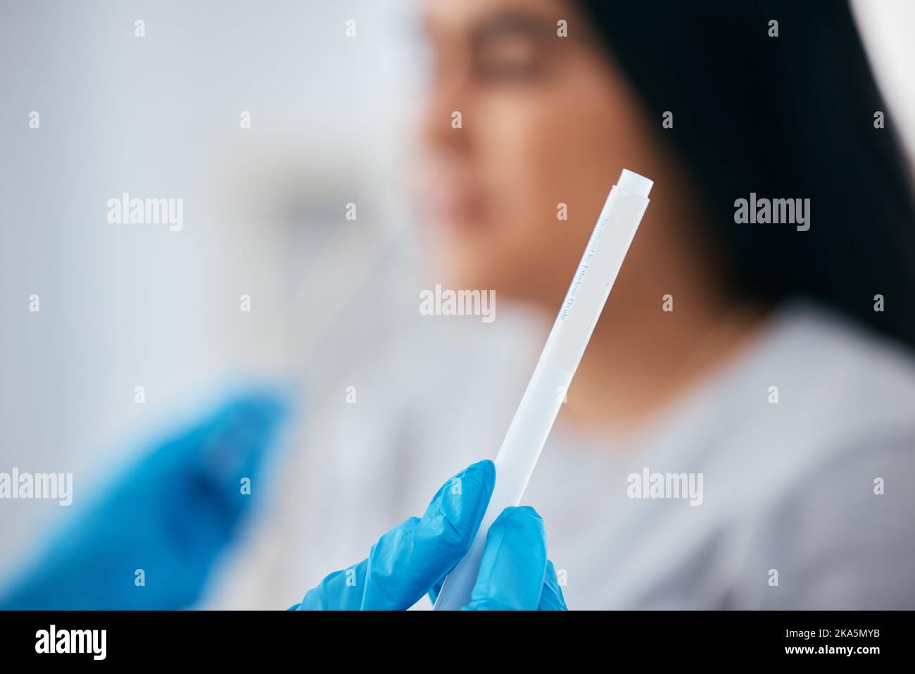 Healthcare, hand or PCR doctor with covid test, corona virus or swap ...