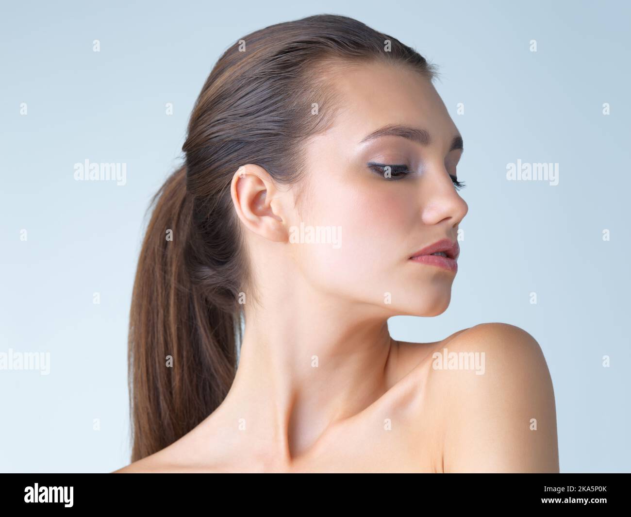 Feeling fresh and beautiful. Studio shot of a beautiful young woman ...