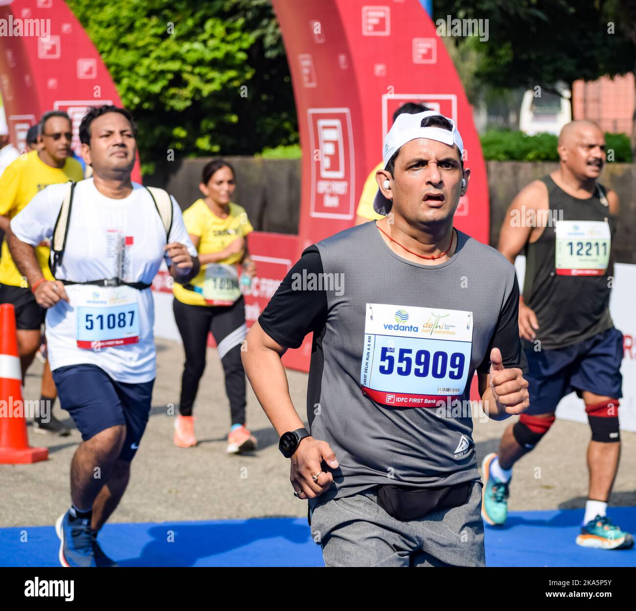 New Delhi, India - October 16 2022 - Vedanta Delhi Half Marathon race ...