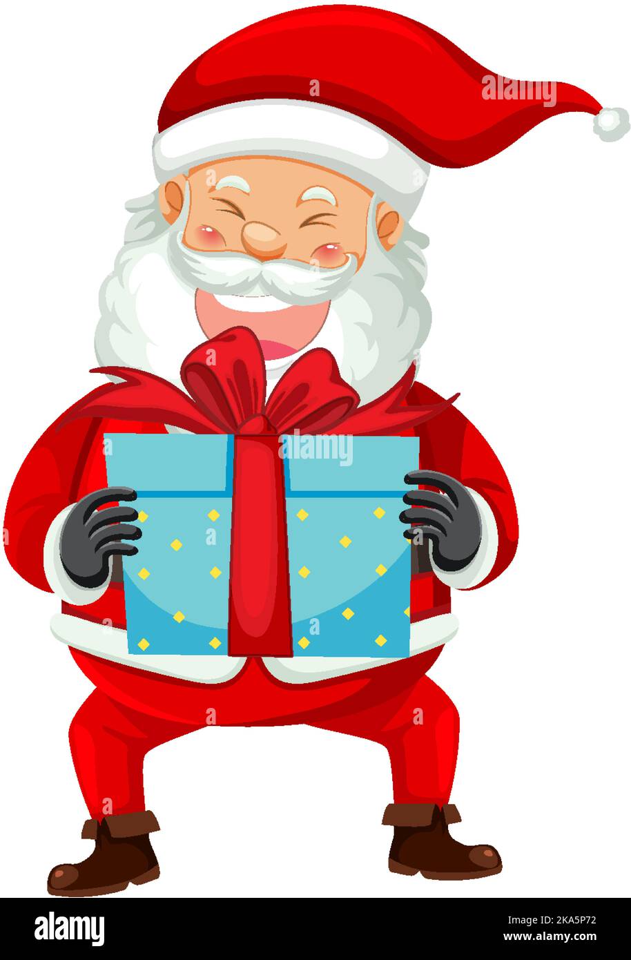 Santa Claus sending gift illustration Stock Vector Image & Art - Alamy