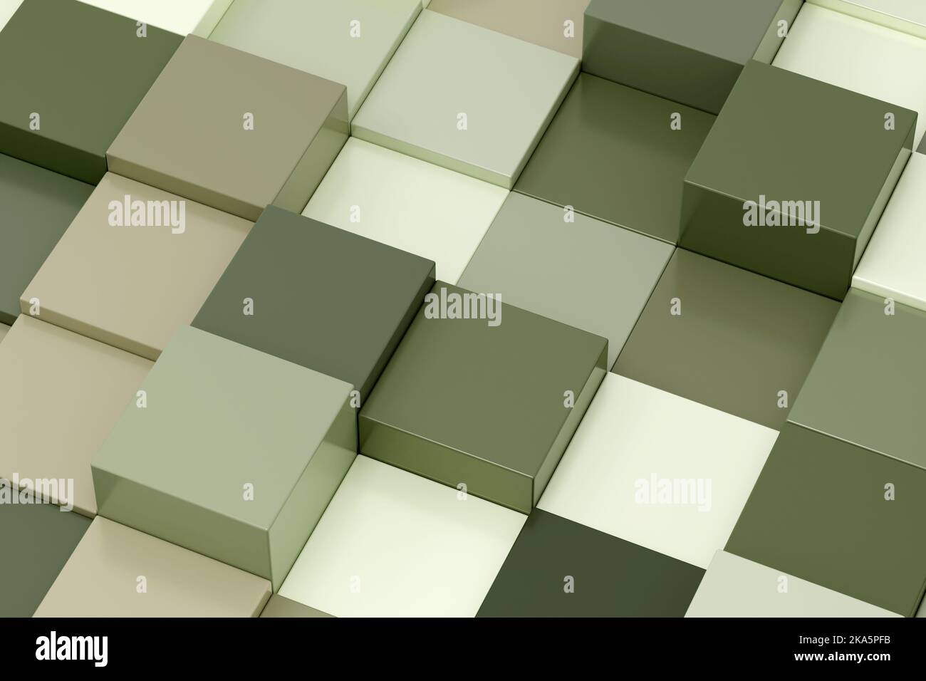 3d rendered abstract green background with square shape wallpaper Stock ...