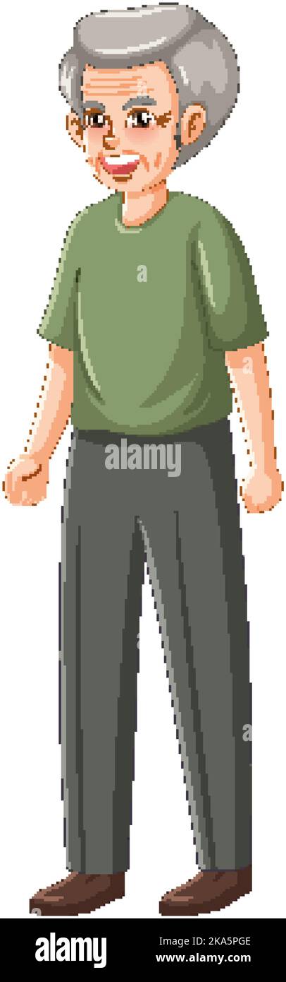 A male senior cartoon character illustration Stock Vector Image & Art ...