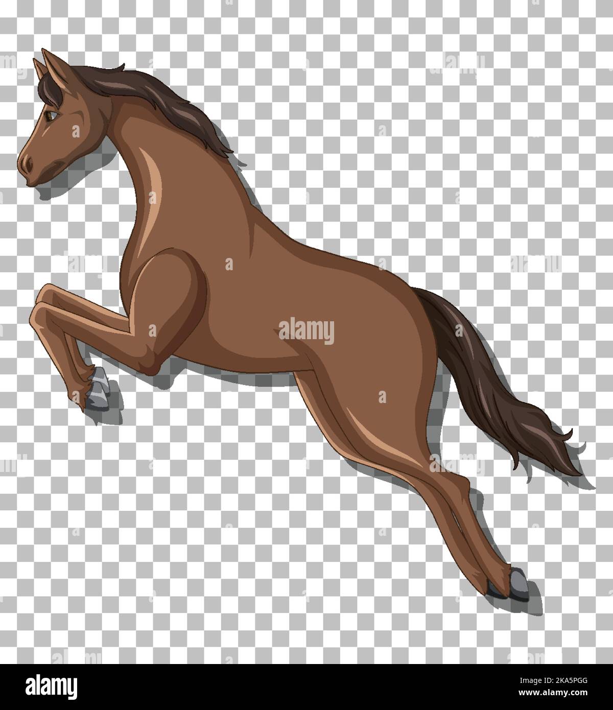 Brown horse on grid background illustration Stock Vector Image & Art ...