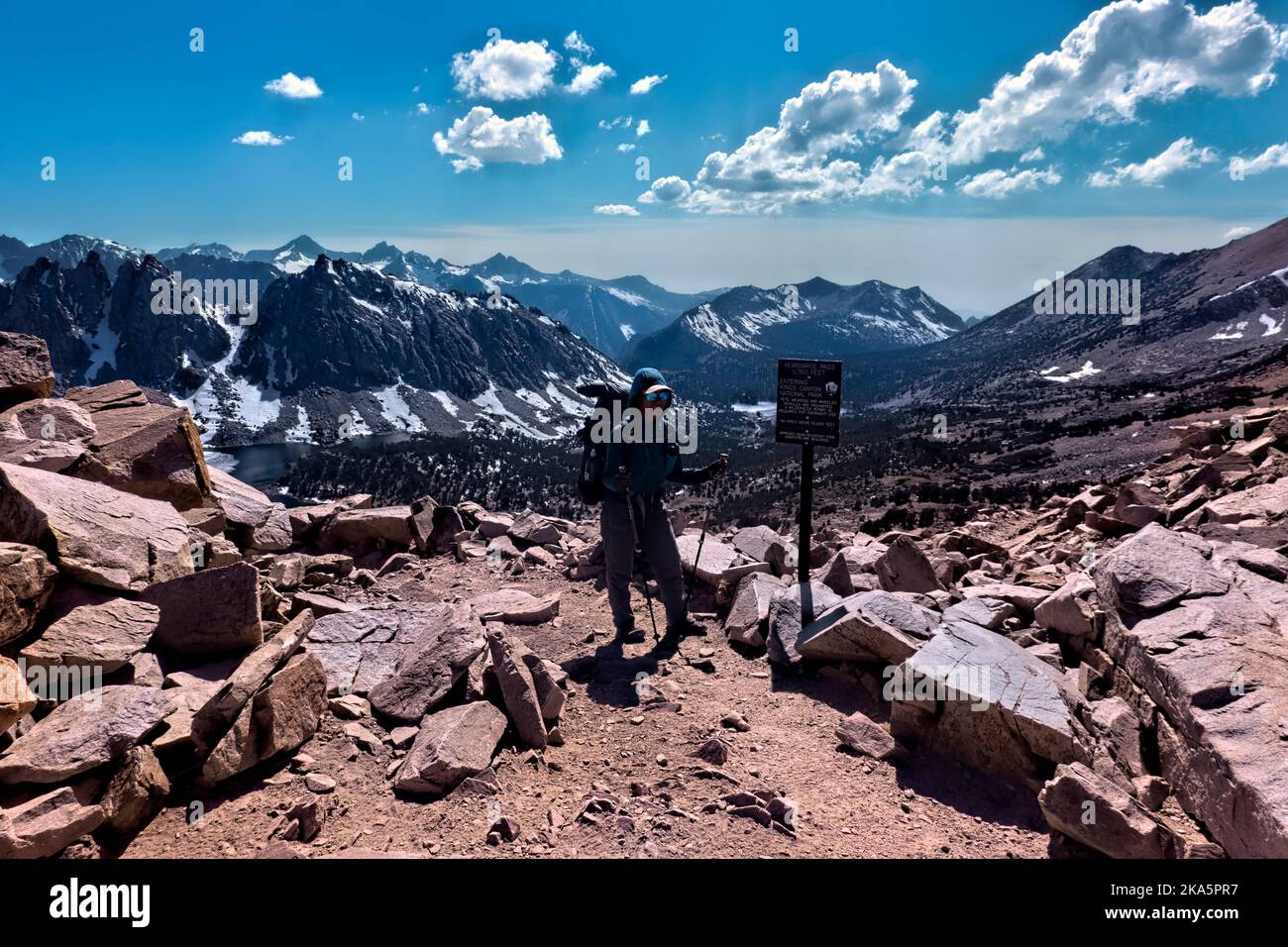 The top of Kearsage Pass, Pacific Crest Trail, Bishop, California, USA ...