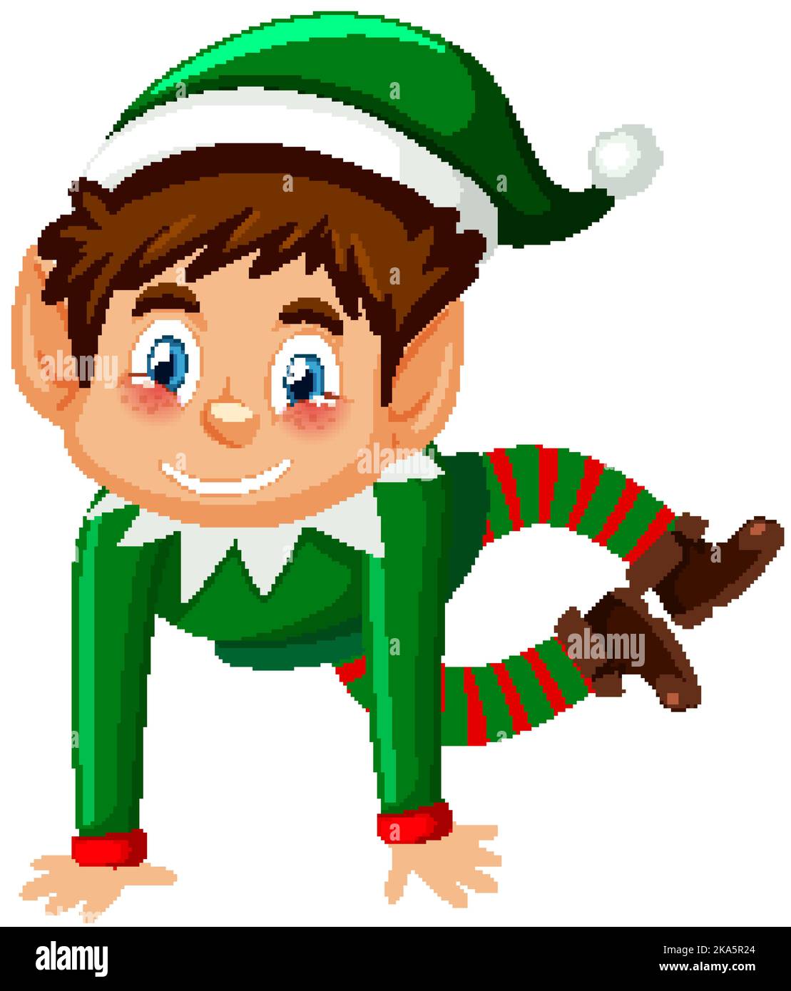 Christmas elf cartoon character illustration Stock Vector Image & Art ...