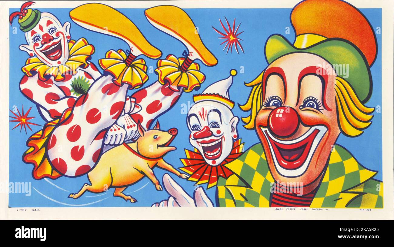 Three Clowns - Having a Giraffe - Laugh Stock Photo - Alamy