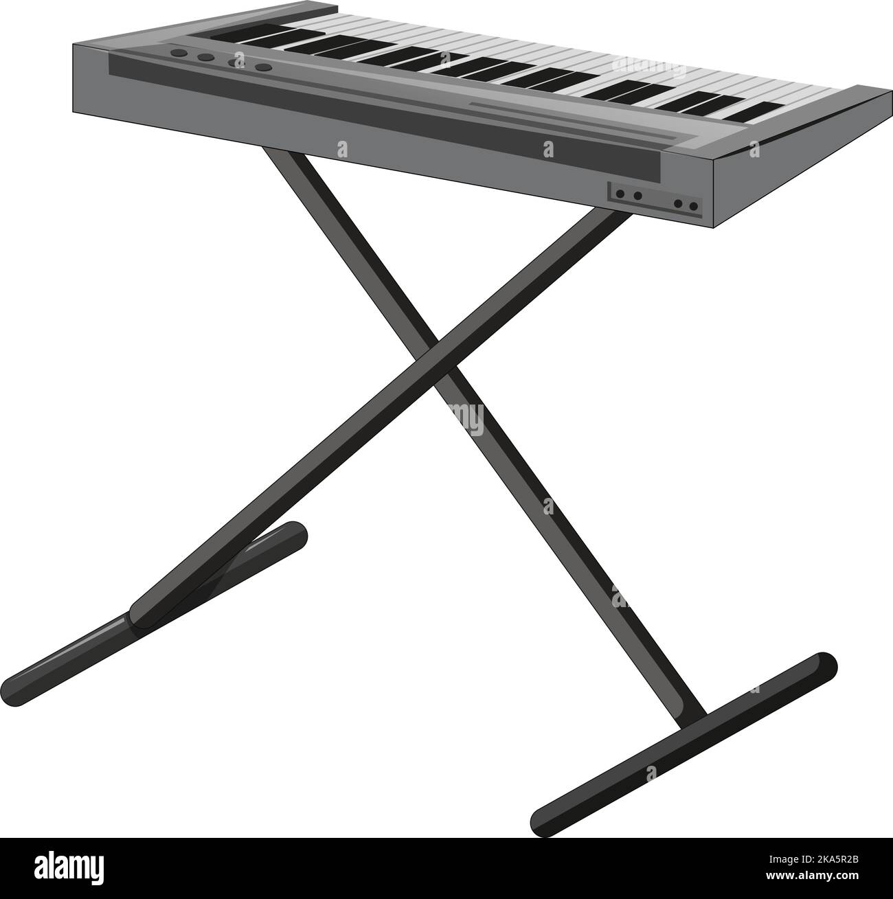 Electronic keyboard musical instrument illustration Stock Vector Image ...