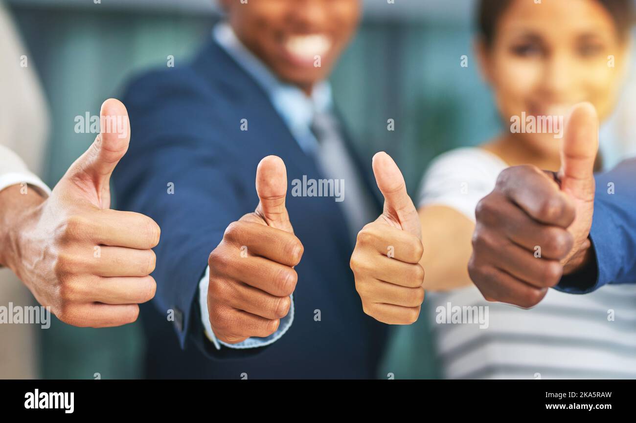 Consider this our official stamp of approval. a group of businesspeople ...