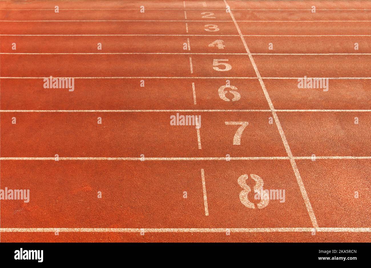 number on the running track no people Stock Photo - Alamy