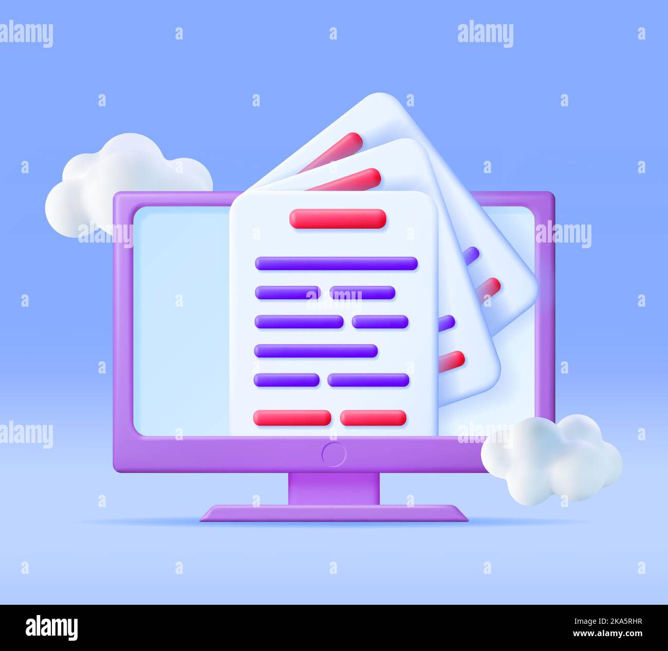 Laptop document editing Stock Vector Images - Alamy