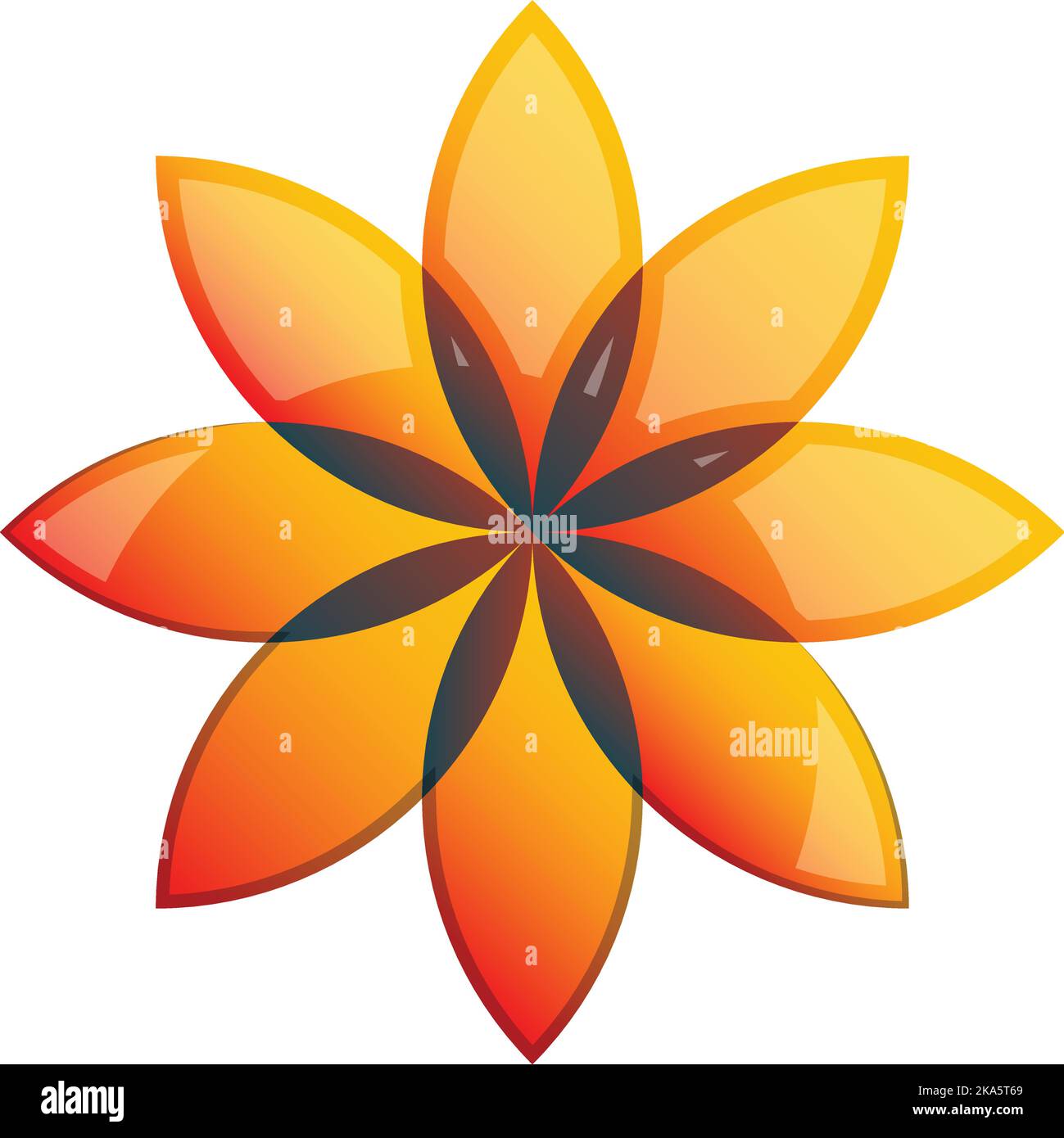 Flower eight petals Stock Vector Images - Alamy