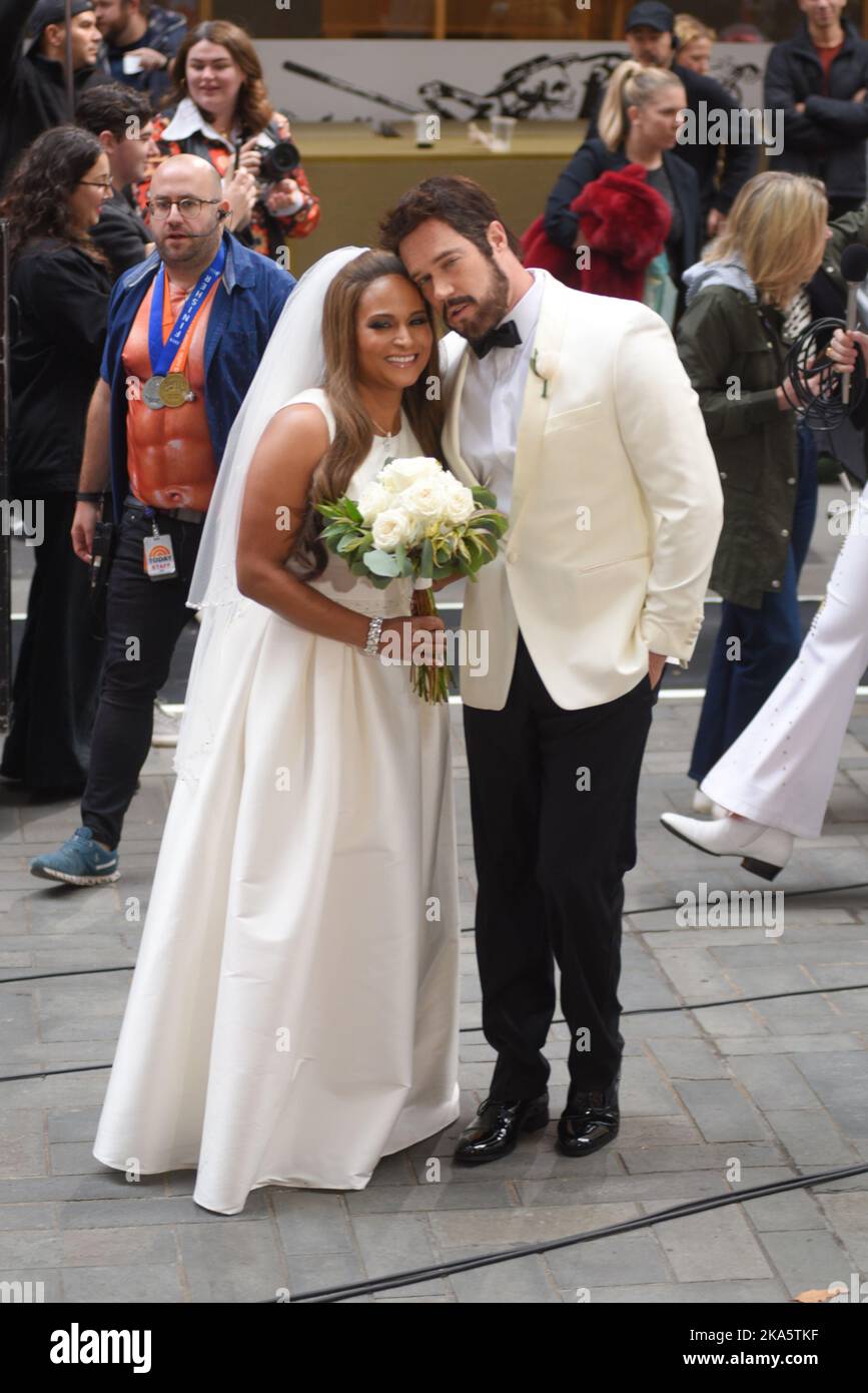 Kristen Welker and Peter Alexander attend the Today TV Show Halloween ...