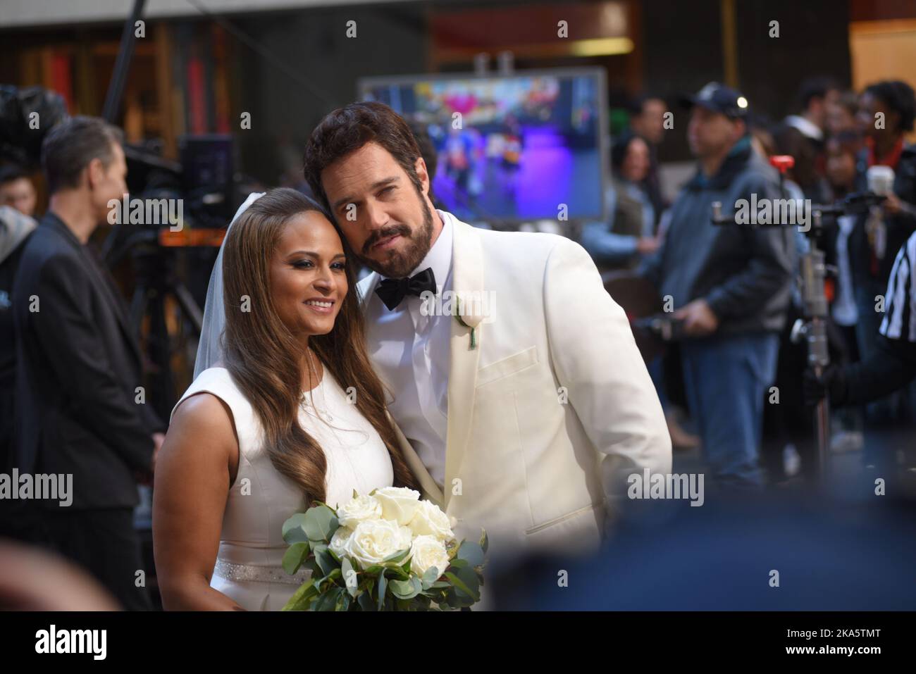 Kristen Welker and Peter Alexander attend the Today TV Show Halloween ...