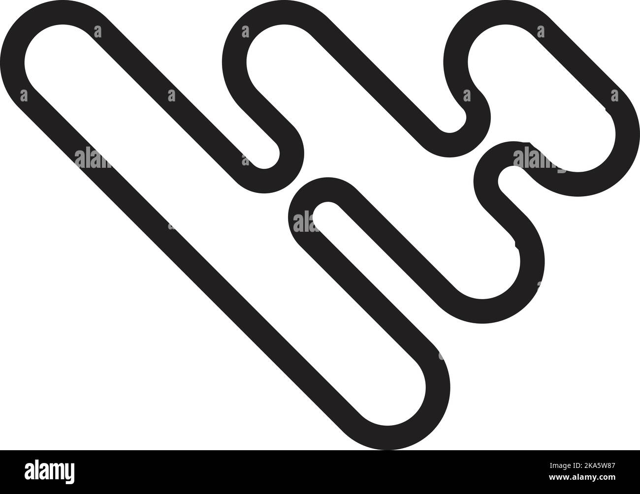 Abstract three lines logo illustration in trendy and minimal style ...