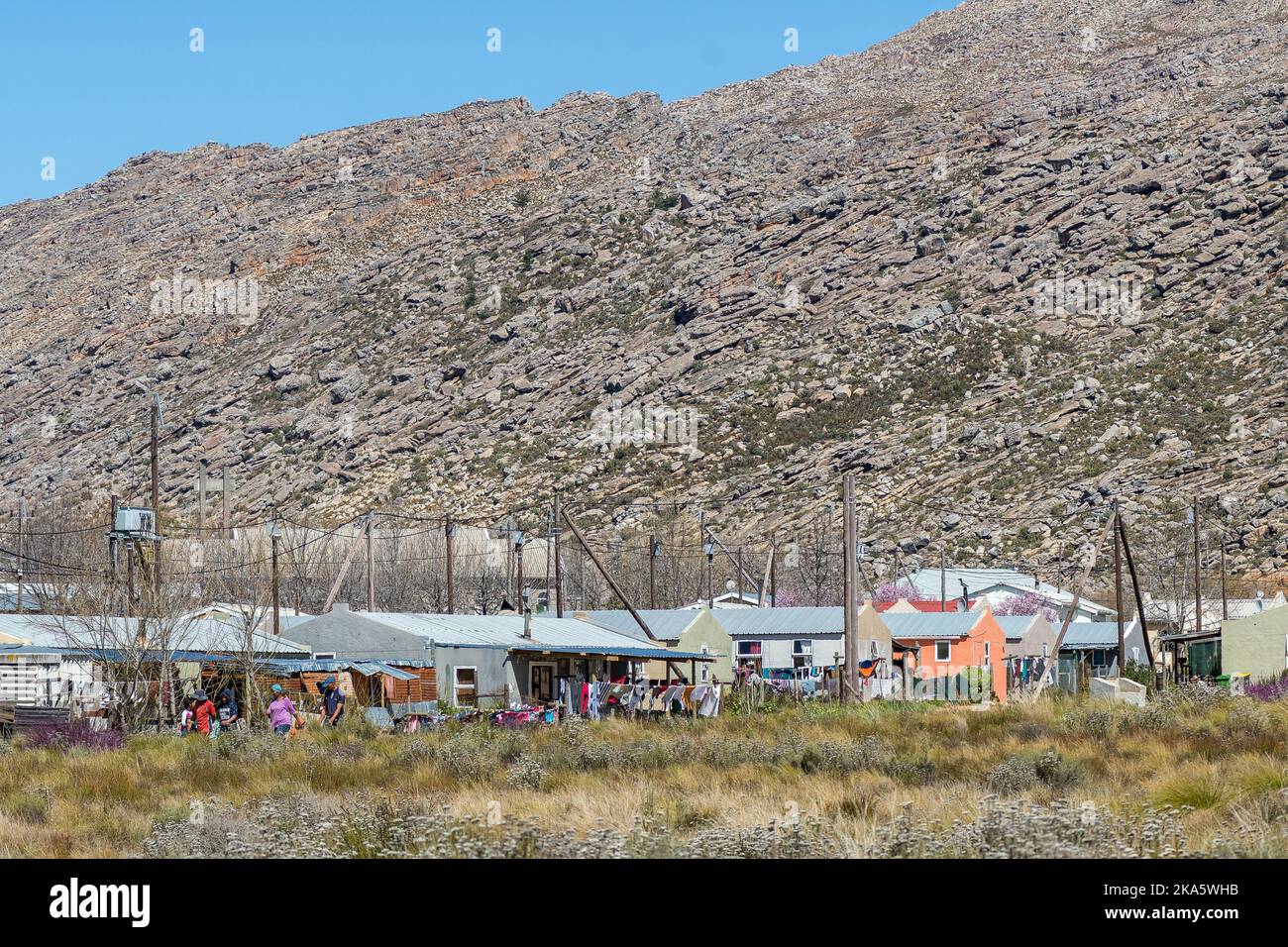 OP DIE BERG, SOUTH AFRICA - SEP 9, 2022: View of a township in Op Die ...