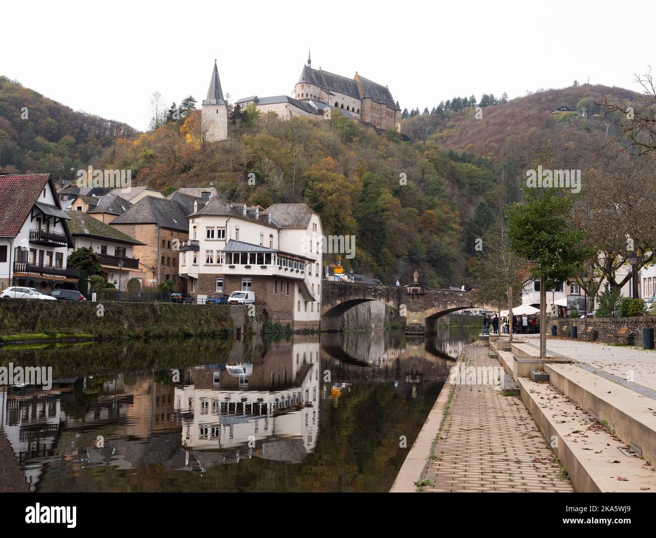 River our and vianden castle hi-res stock photography and images - Alamy