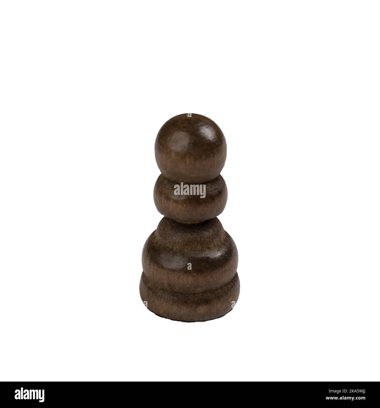 the dark wooden piece of the chess pawn in a transparent background ...