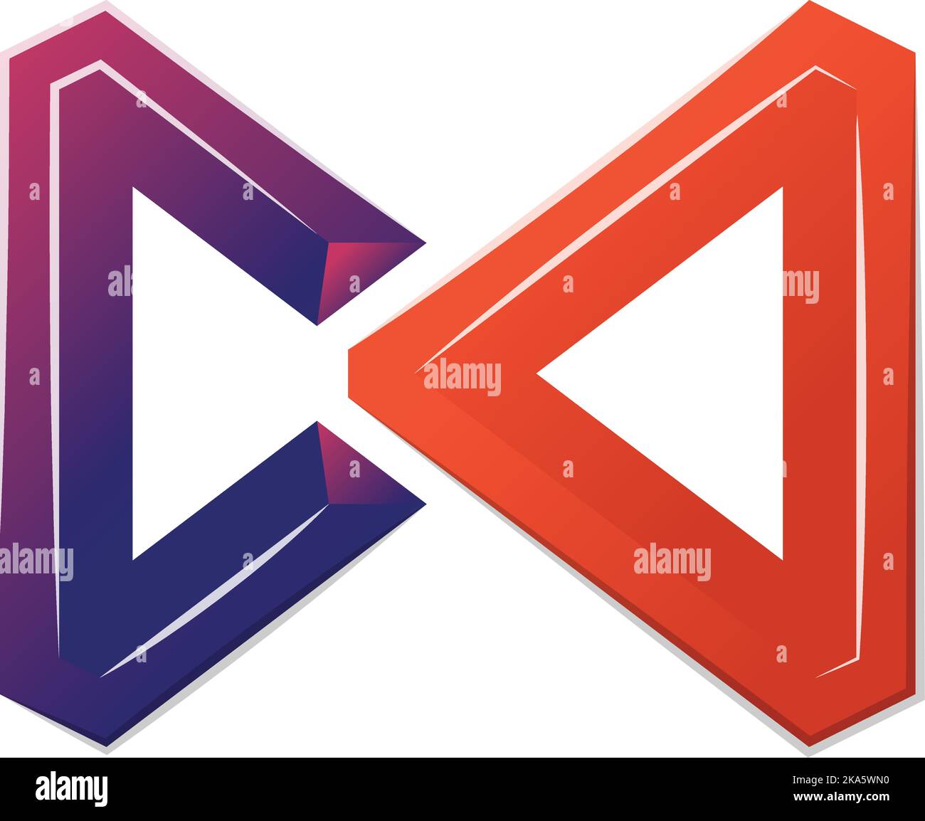 Abstract connection logo illustration in trendy and minimal style ...