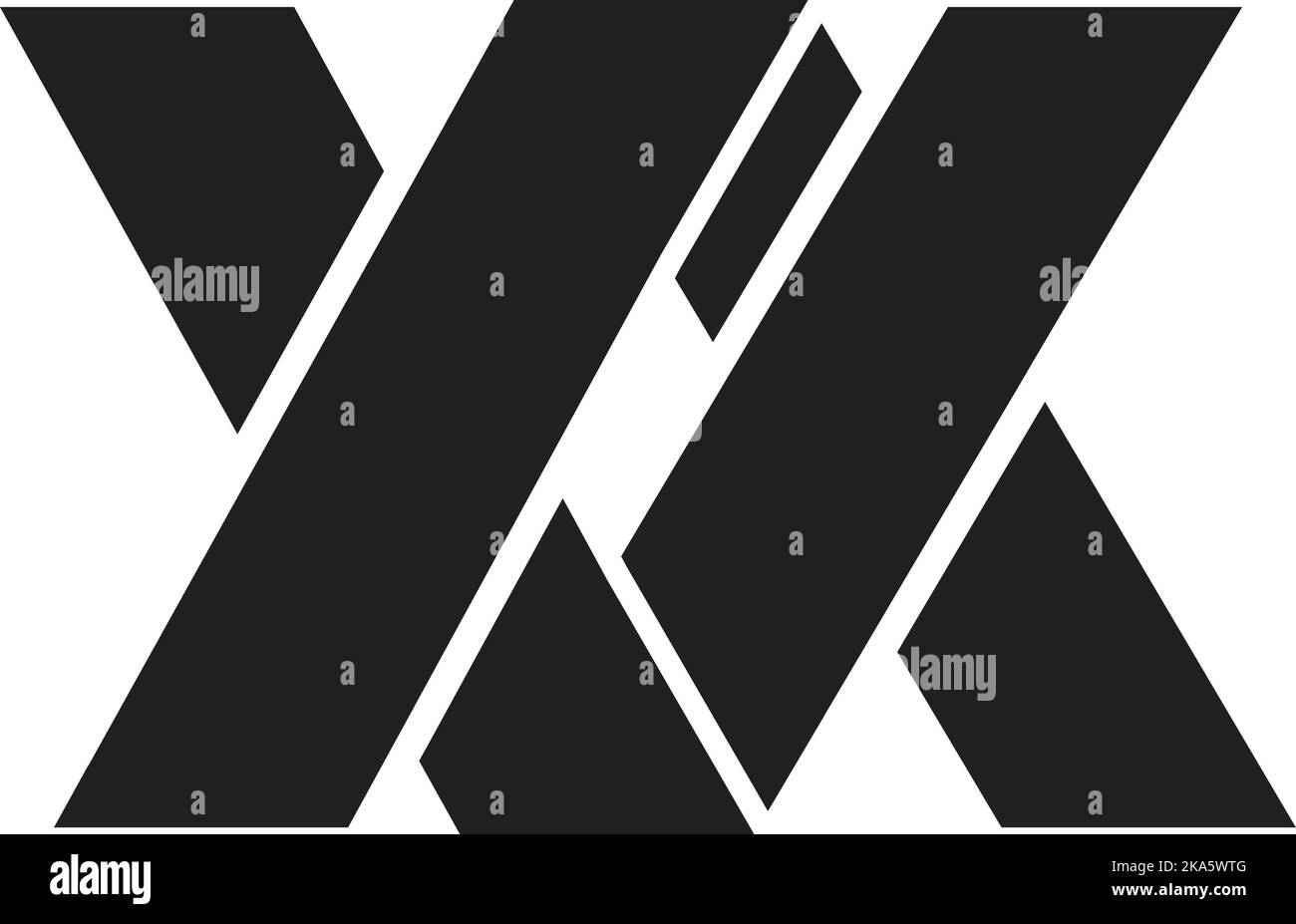 Abstract folding logo illustration in trendy and minimal style isolated ...