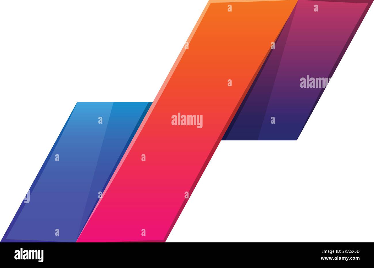 Abstract three lines logo illustration in trendy and minimal style ...