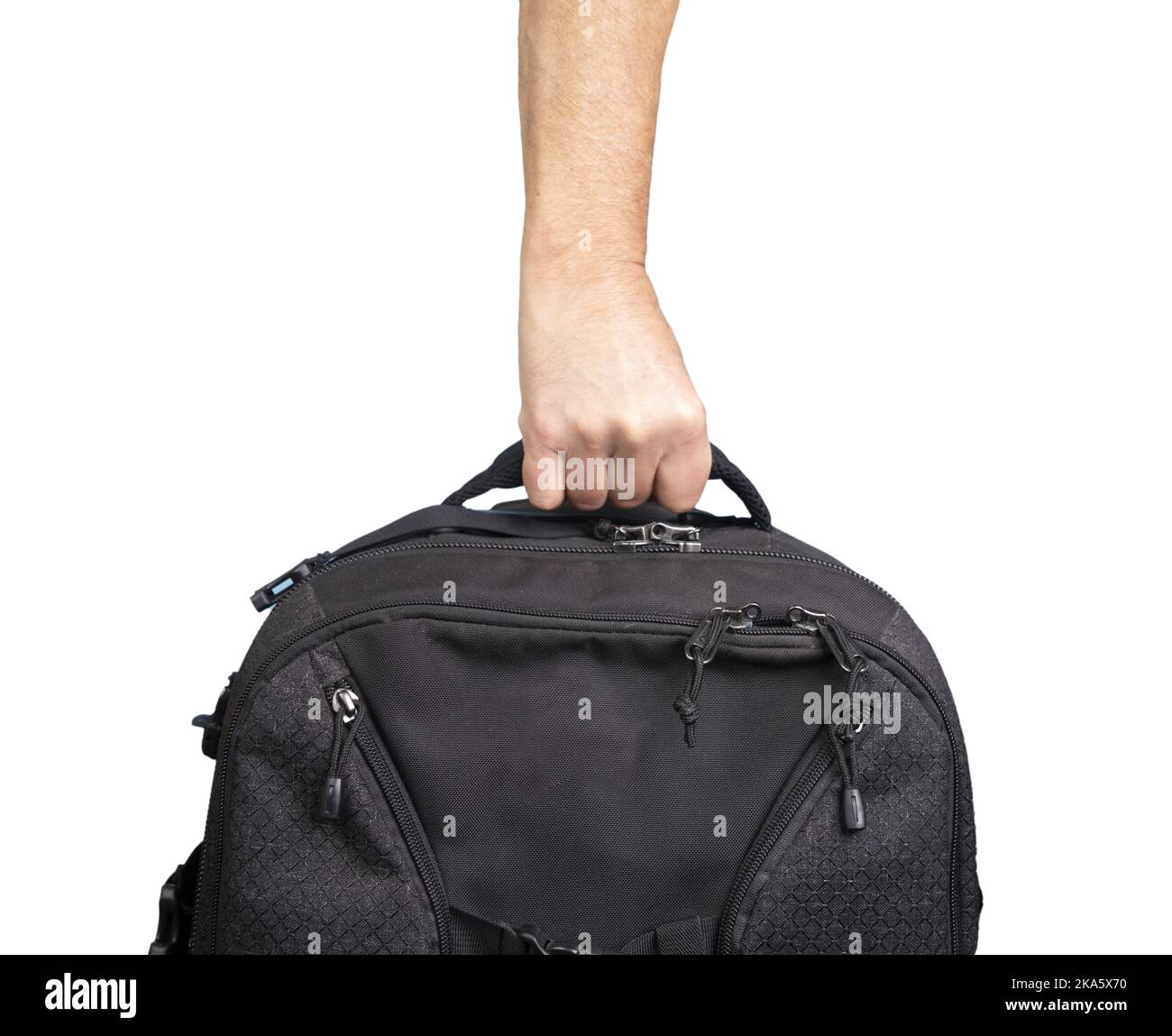 a male hand holds a suitcase on a transparent background Stock Photo ...
