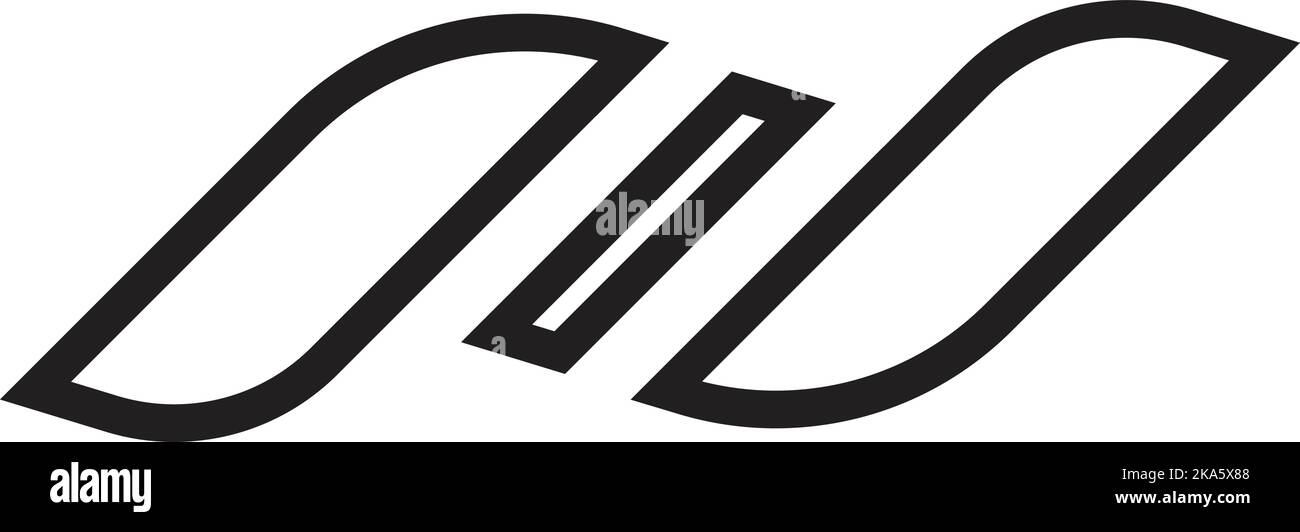 Abstract three lines logo illustration in trendy and minimal style ...