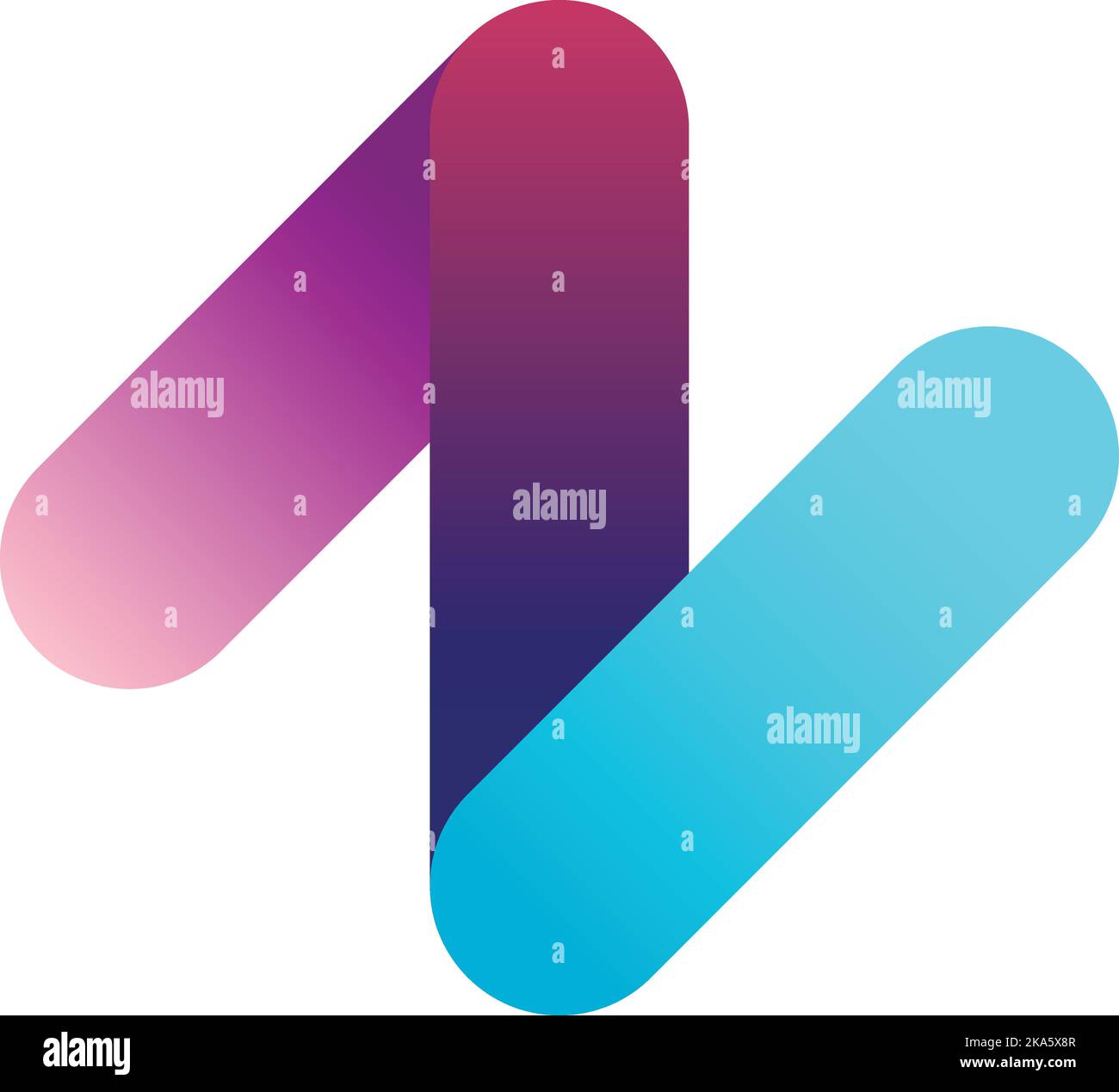 Abstract three lines logo illustration in trendy and minimal style ...