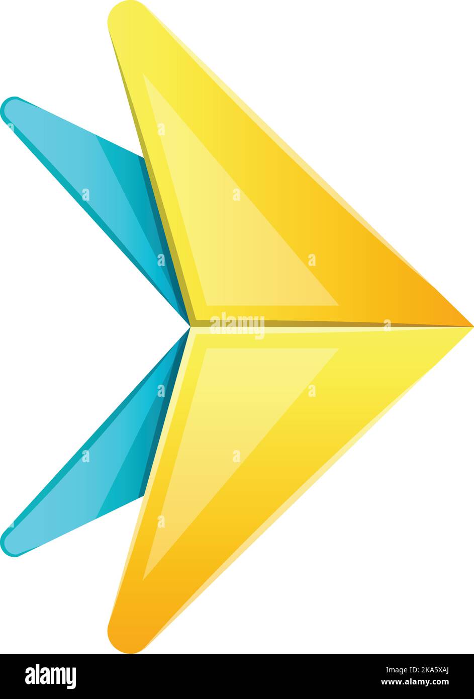 Abstract play button logo illustration in trendy and minimal style ...