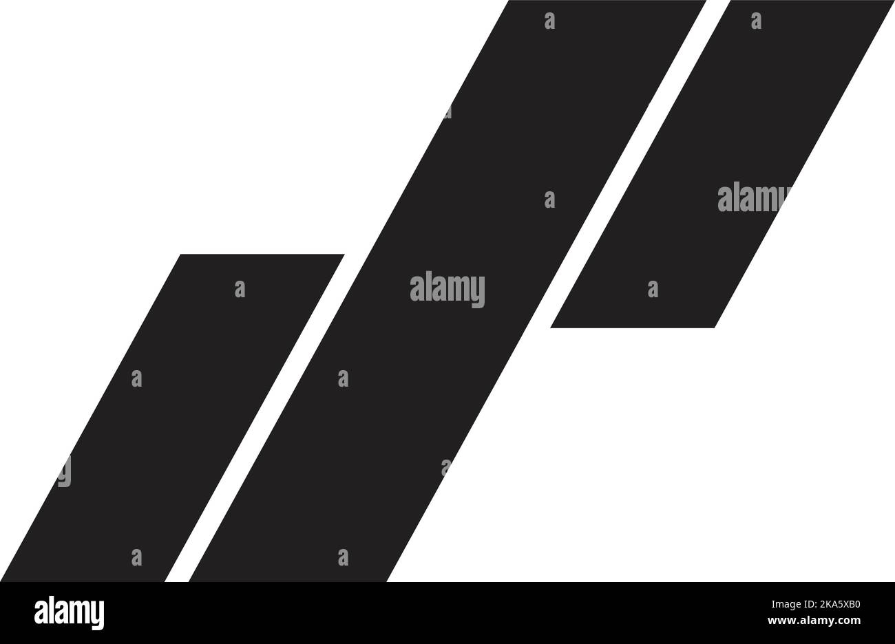 Abstract three lines logo illustration in trendy and minimal style ...