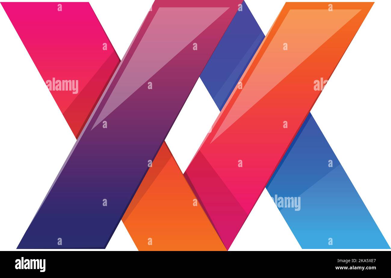 Abstract folding logo illustration in trendy and minimal style isolated ...