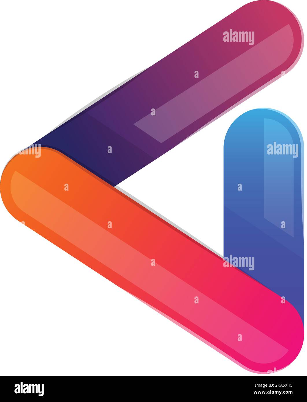 Abstract three lines logo illustration in trendy and minimal style ...