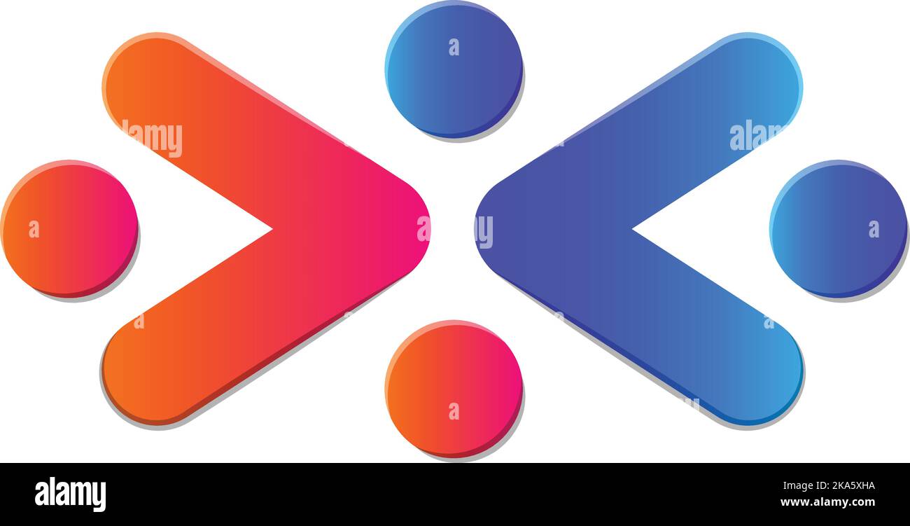 Abstract connection logo illustration in trendy and minimal style ...