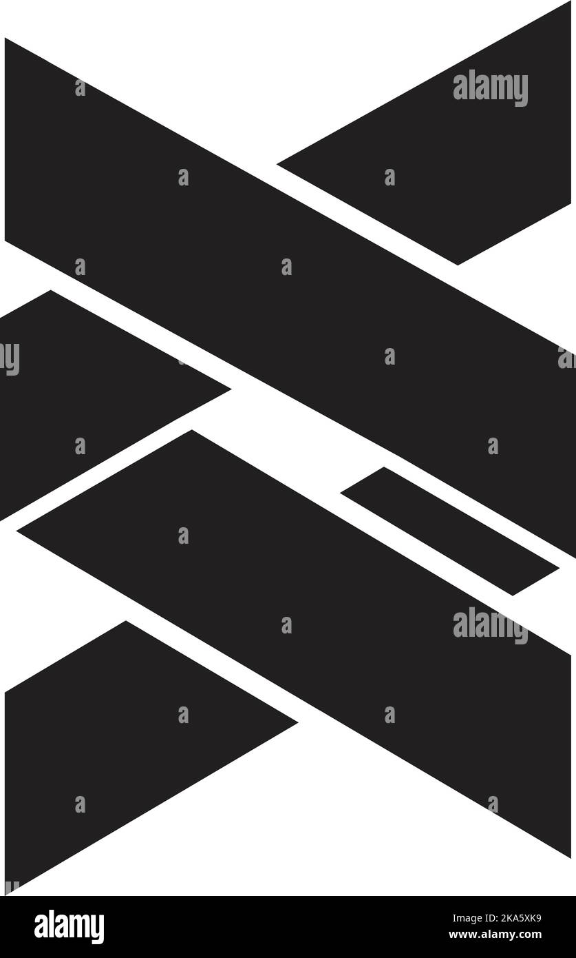 Abstract folding logo illustration in trendy and minimal style isolated ...