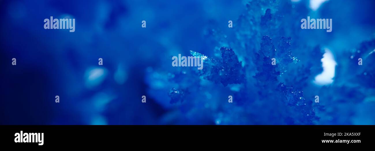 Blue frozen ice in beautiful sapphires and crystals Stock Photo - Alamy