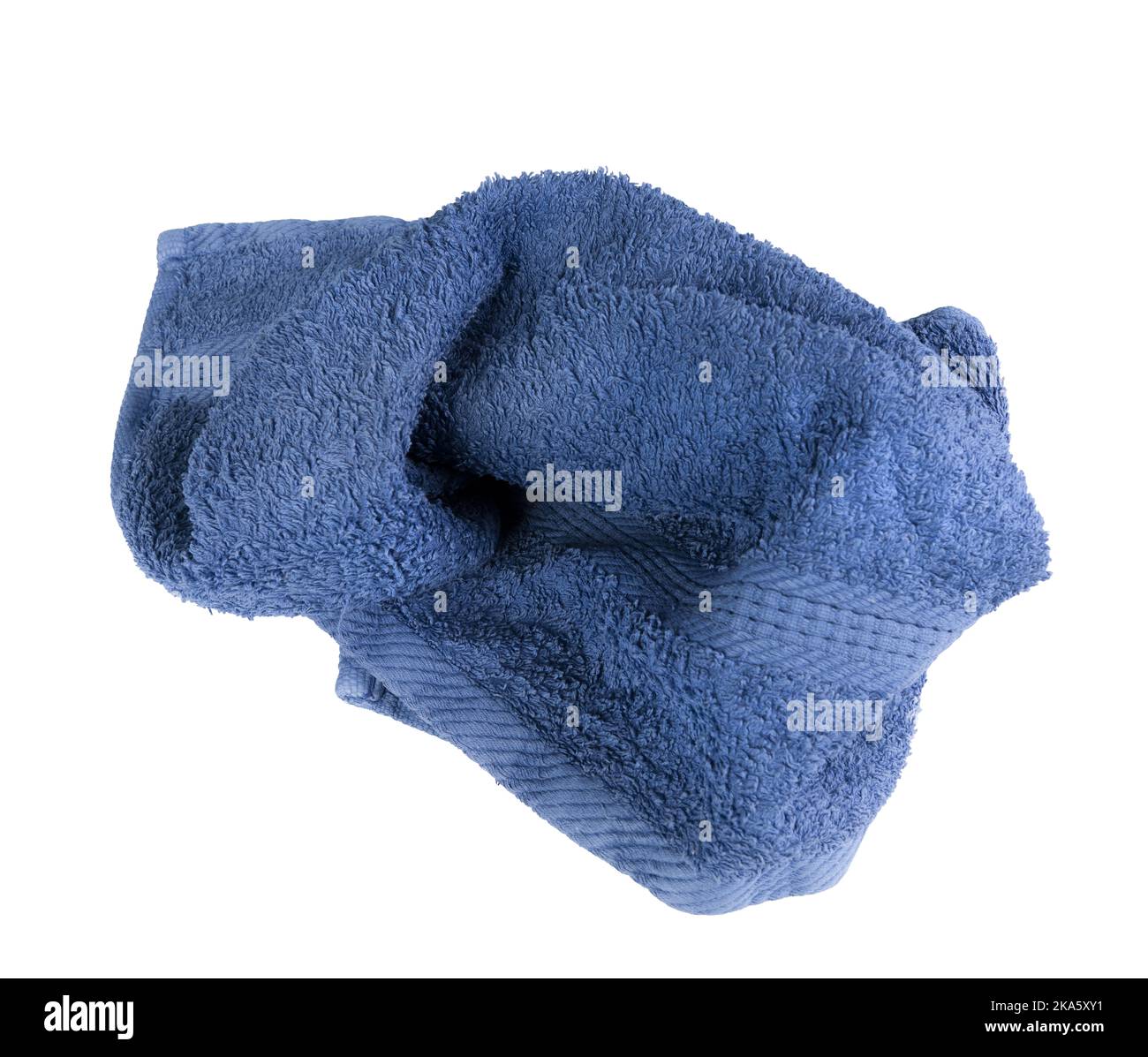 a blue towel on a transparent or background Stock Photo - Alamy