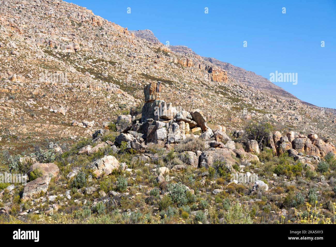 Landscape of the Cederberg Mountains about 200km north of Cape Town ...