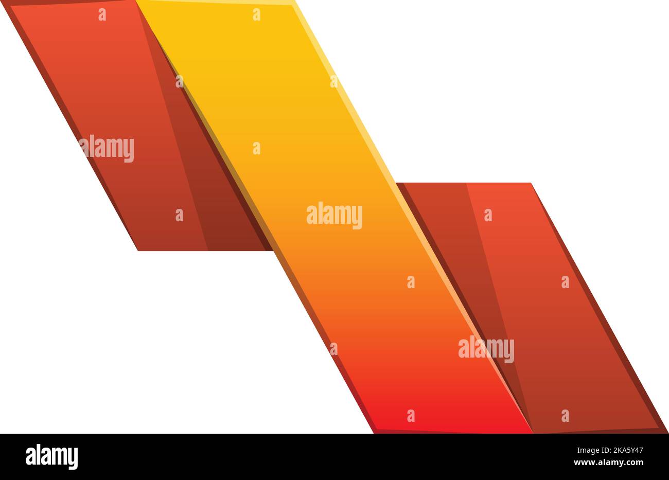 Abstract folding logo illustration in trendy and minimal style isolated ...