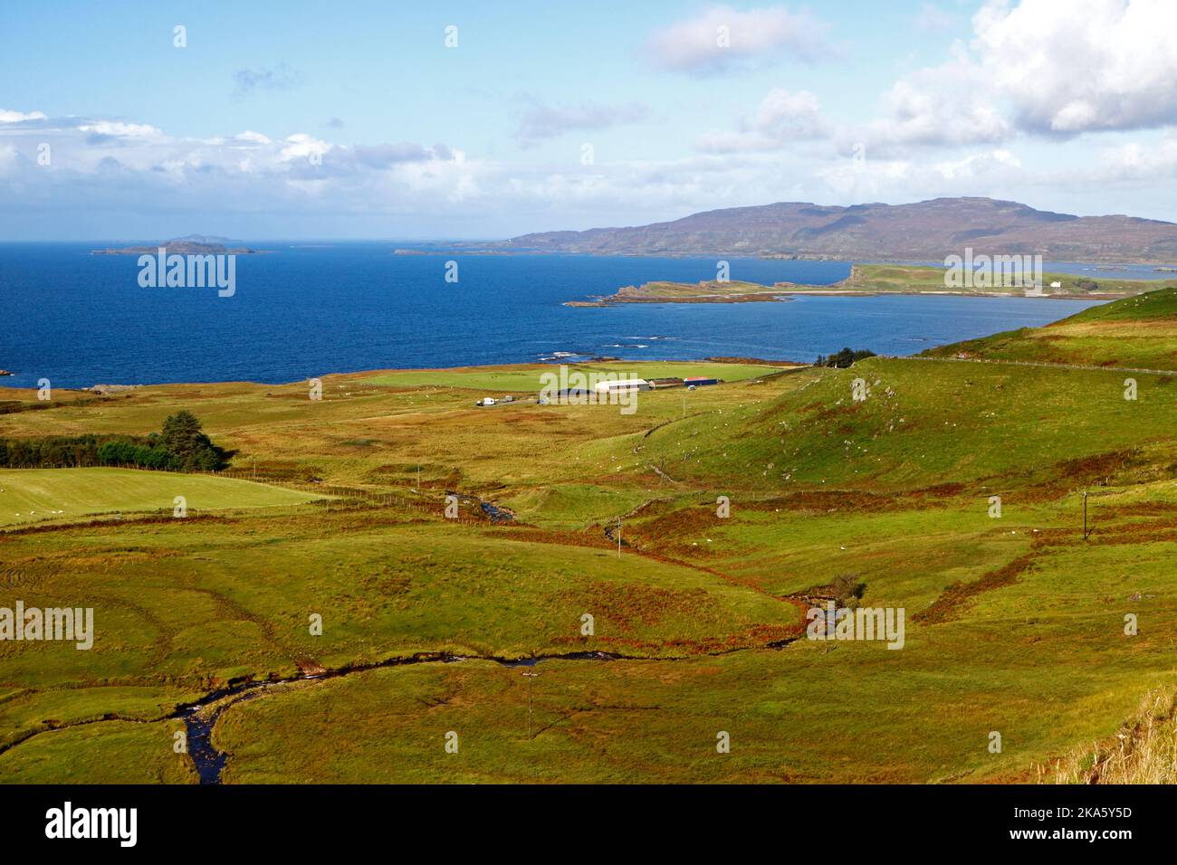 A view from the B8035 scenic route in the Ardmeanach area approaching ...