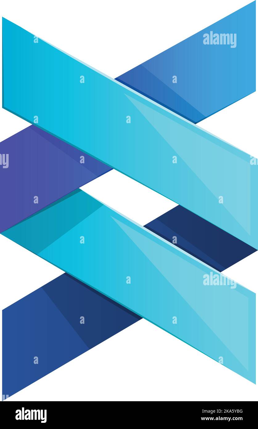 Abstract folding logo illustration in trendy and minimal style isolated ...