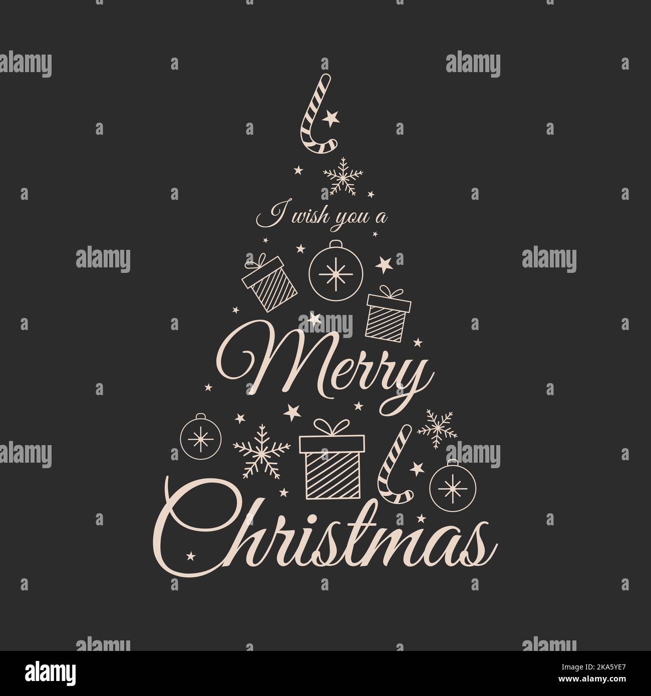 text i wish you a merry Christmas and Christmas symbols gifts Christmas ...