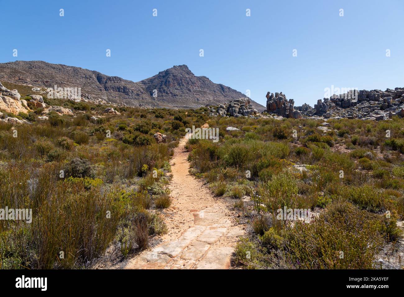 Small hiking trail in the Cederberg Mountains close to the Maltese ...
